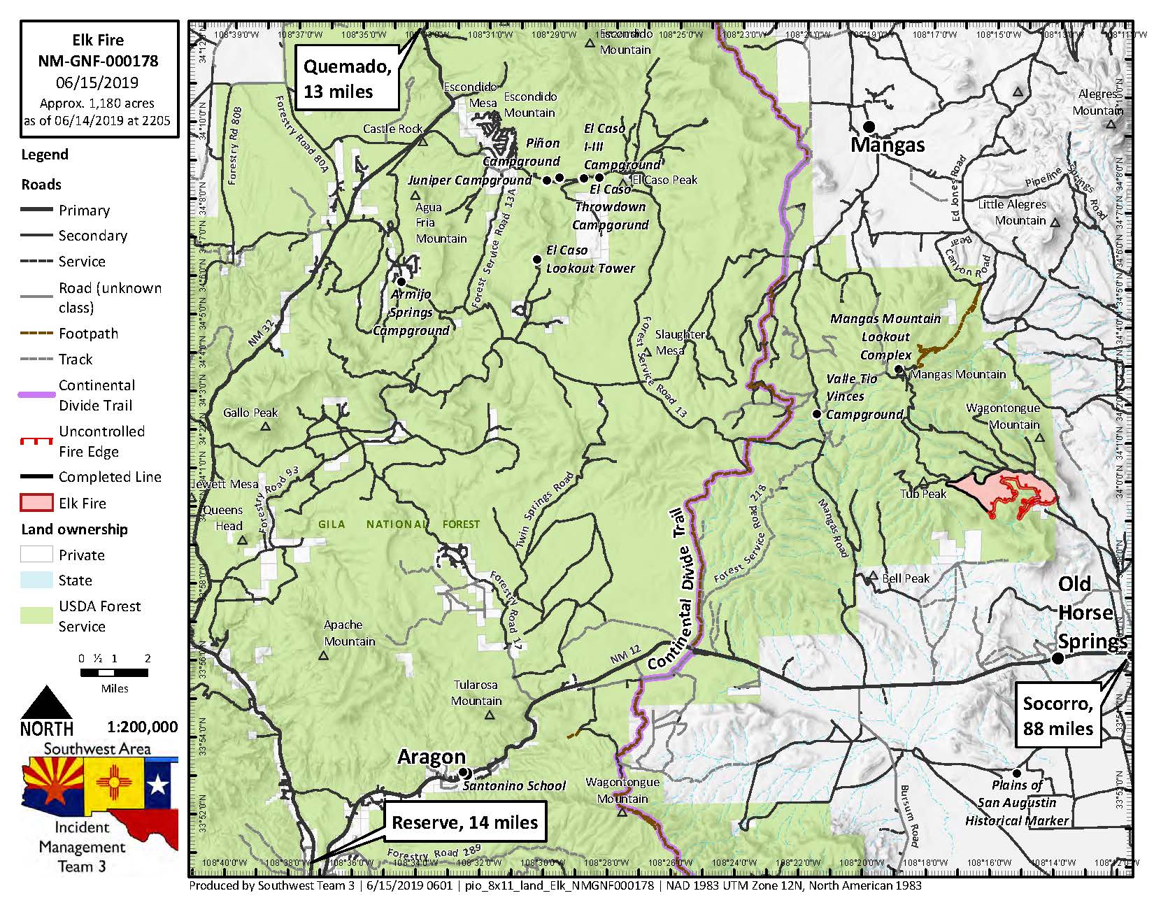| Gila National Forest – Elk Fire June 15, 2019 – Quemado Ranger ...