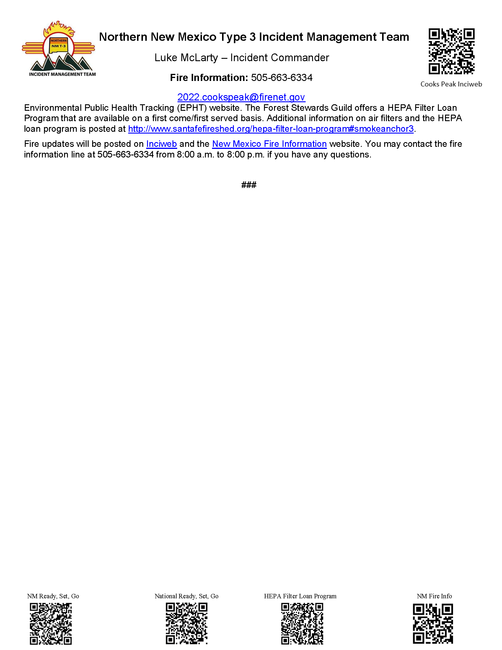 | Corrected: Cooks Peak Fire – Mora County – April 20, 2022, Afternoon ...