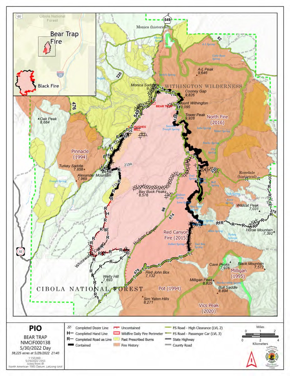 | Bear Trap Fire Update – May 30, 2022NM Fire Info
