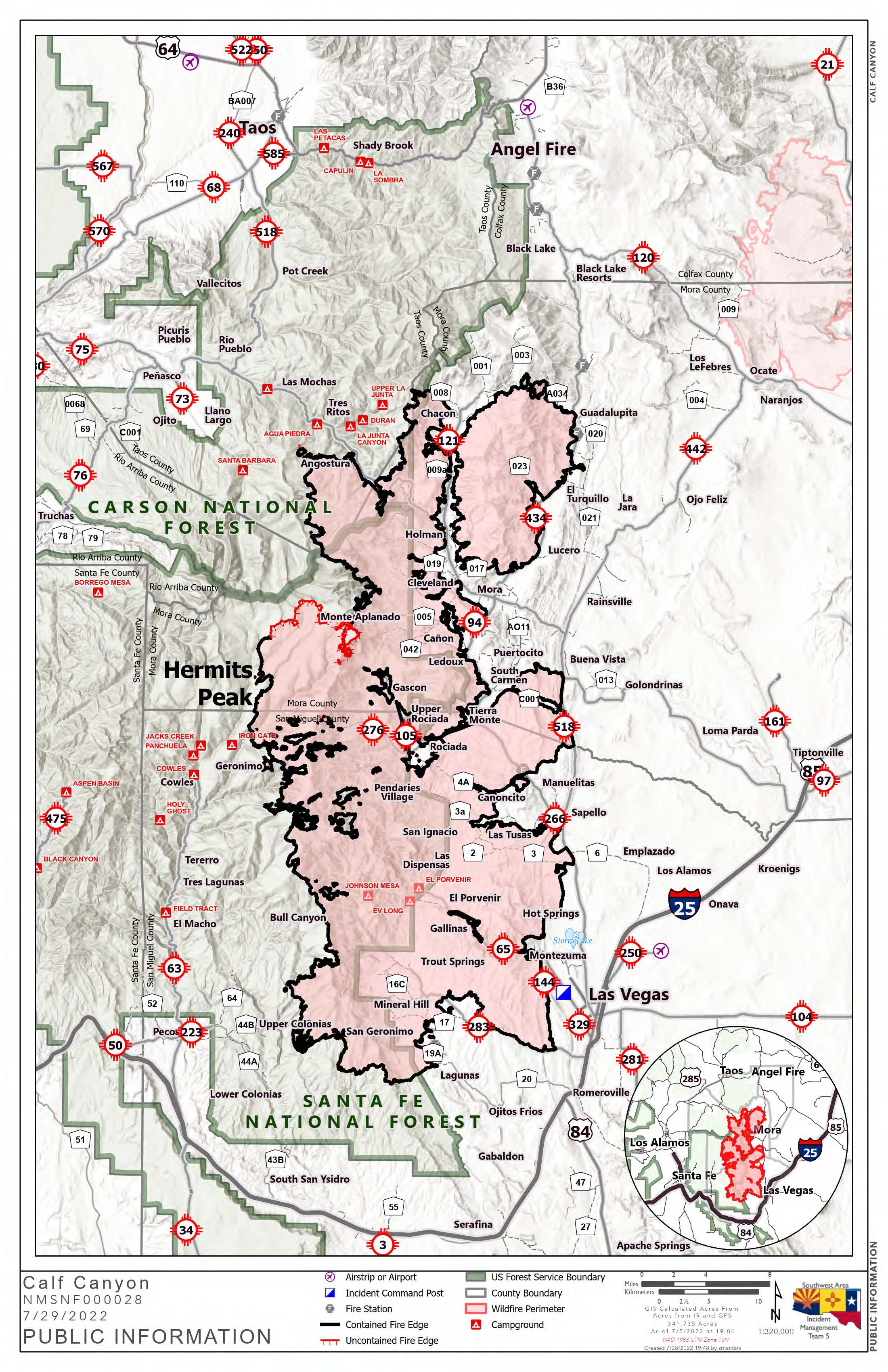 | Containment increases as crews contend with wet conditionsNM Fire Info