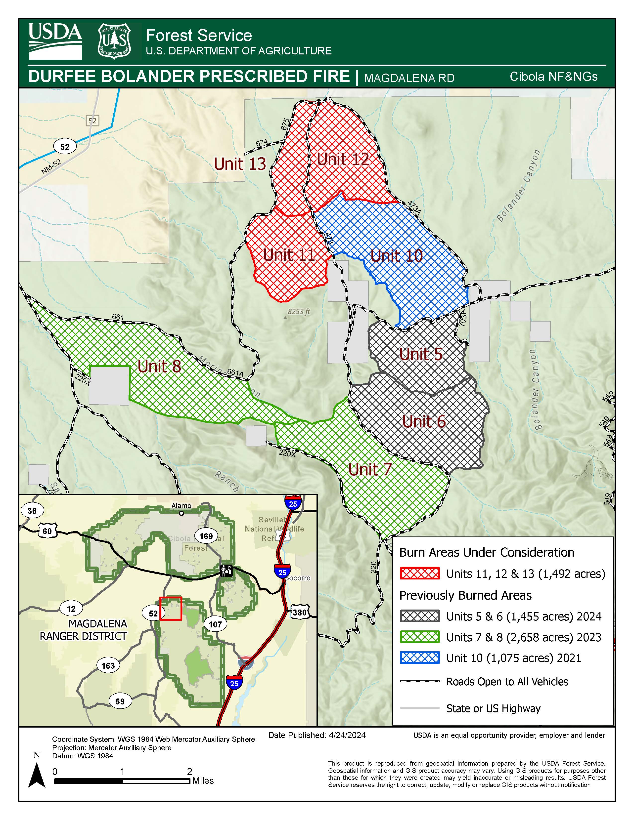 | Magdalena Ranger District Durfee Bolander Prescribed Fire UpdateNM ...