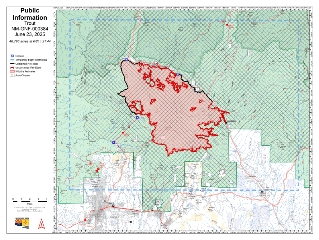 | Trout Fire Update for June 23, 2025 NM Fire Info