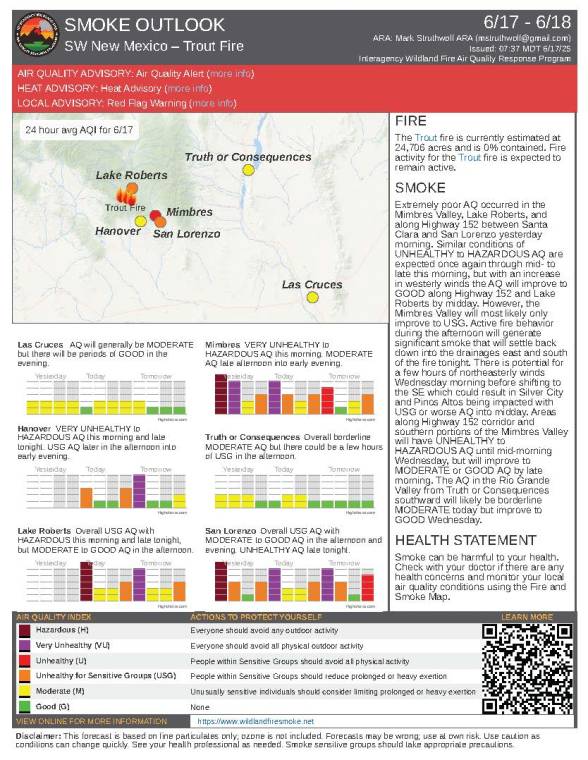 | Trout Fire Morning Update for June 17, 2025NM Fire Info