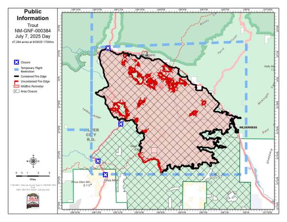 | Trout Fire and Panther Fire Daily Update for Monday, July 7, 2025NM ...