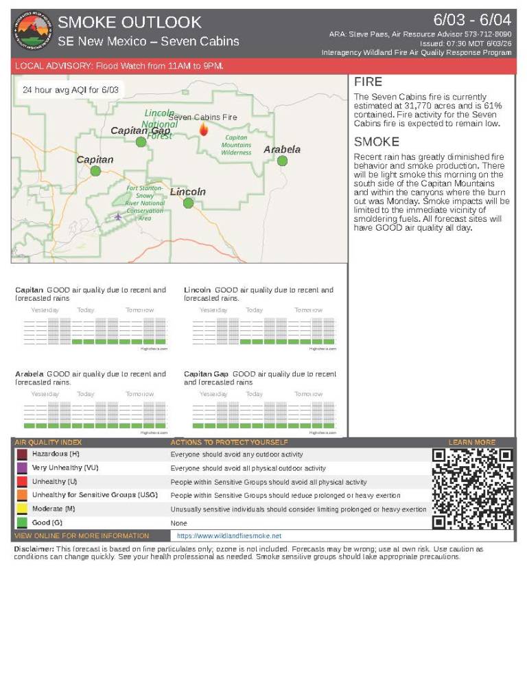 | Sharp Change in the Weather Assists Firefighters on the Seven Cabins ...